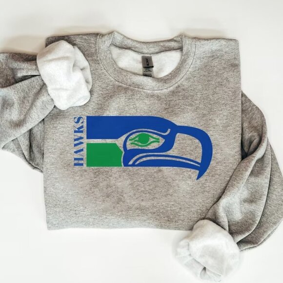 Jami L | Shirts | Seattle Seahawks Nfl Football Retro Pullover Crewneck ...